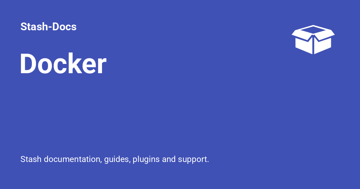 Docker - Stash-Docs